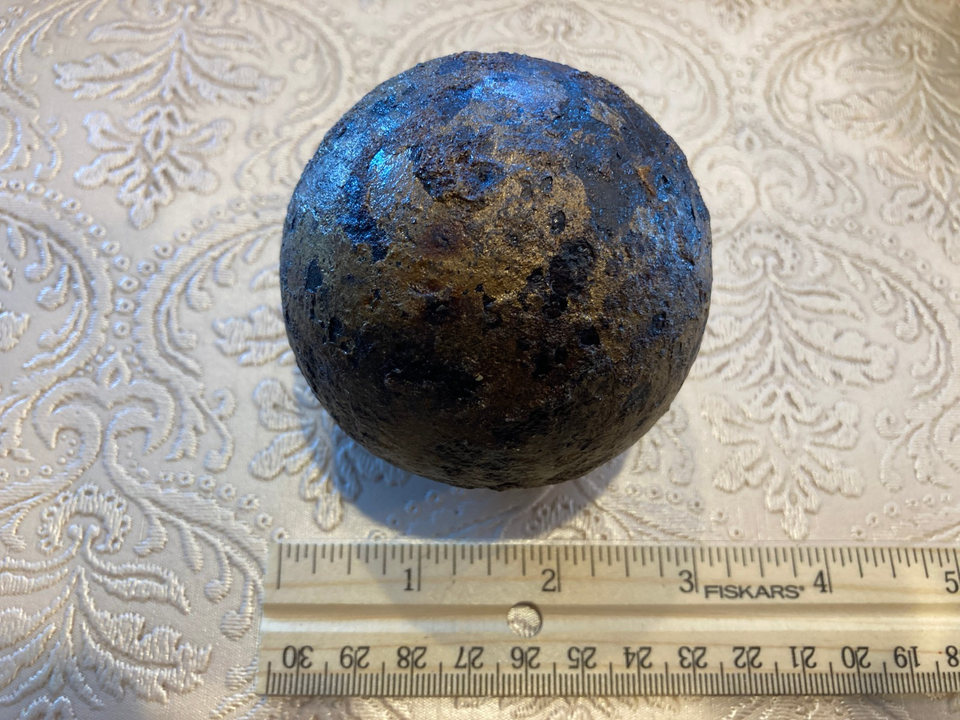 Civil War US Army GAR? Iron Artillery Grape Shot Ball For 24 Pound Gun ...