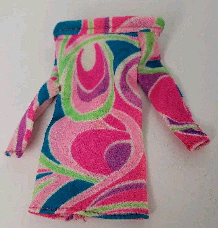 VTG Barbie doll 1991 TOTALLY HAIR CLOTHES-MINI MOD DRESS/PINK SWIRL ...