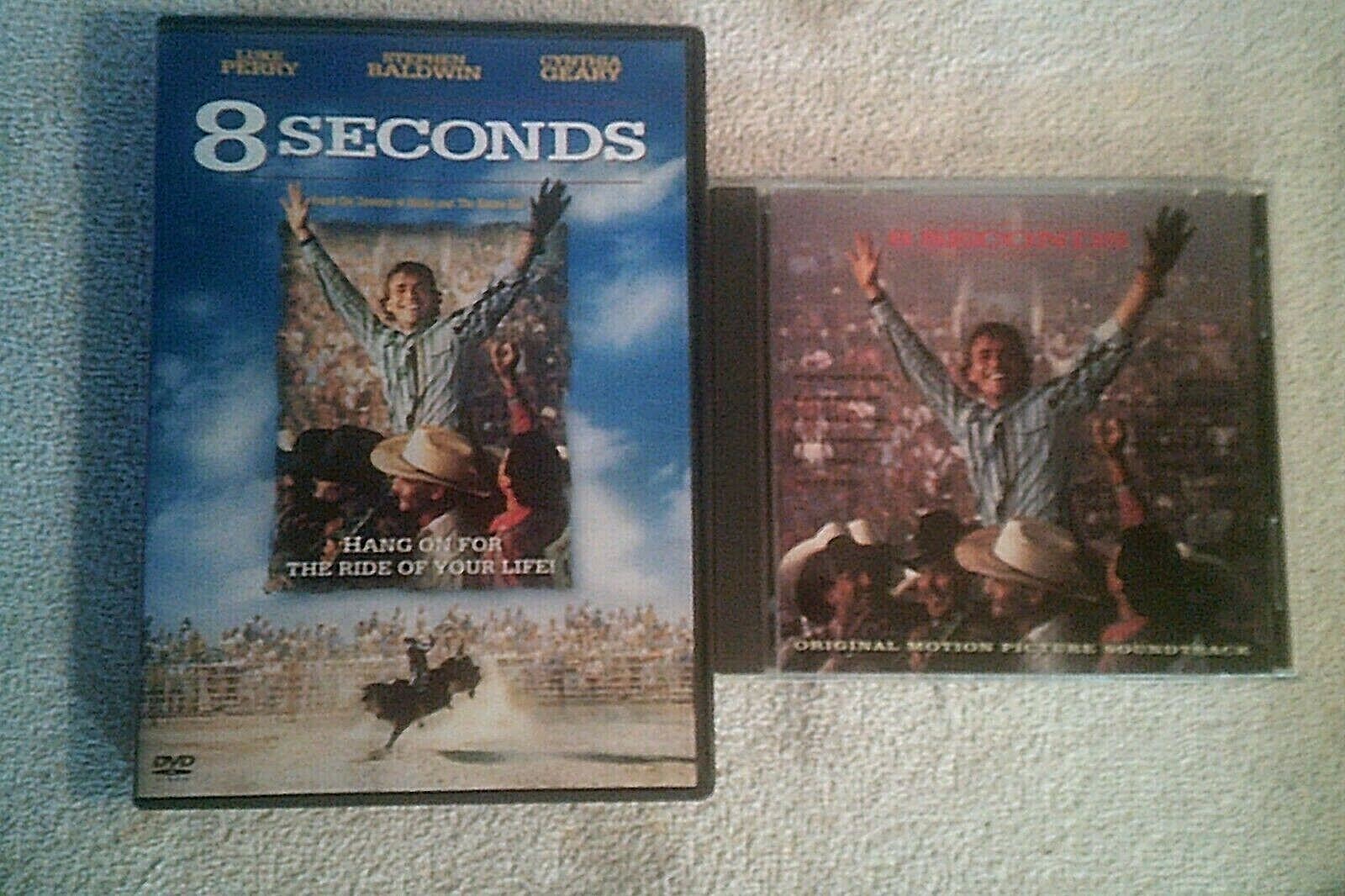 8 SECONDS DVD Luke Perry Stephen Baldwin rodeo cowboys + 8 Seconds CD ...