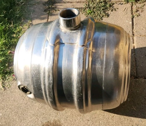 Vintage 1930s Empty Benson Stainless Steel Beer Keg Rat Rod Tank ...