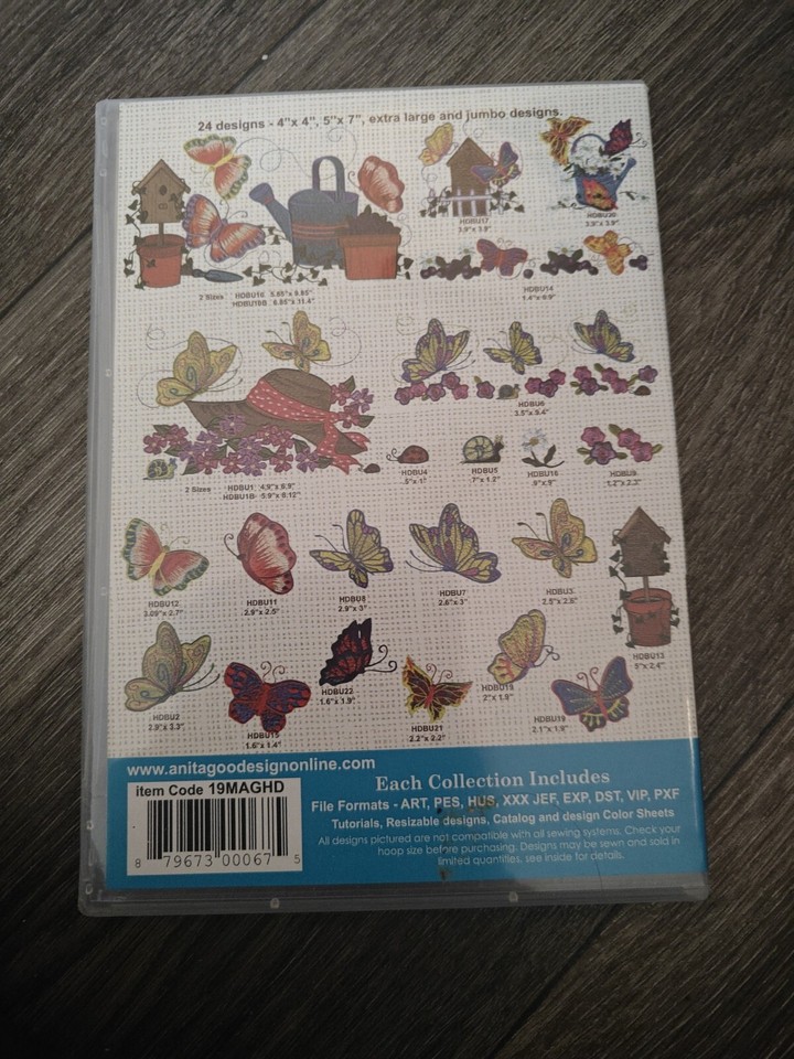 Butterflies Anita Goodesign Embroidery Machine Design CD | eBay
