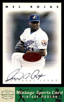 1996 Leaf Signature Series - Mel Rojas - "On Card Auto" Montreal Expos ...