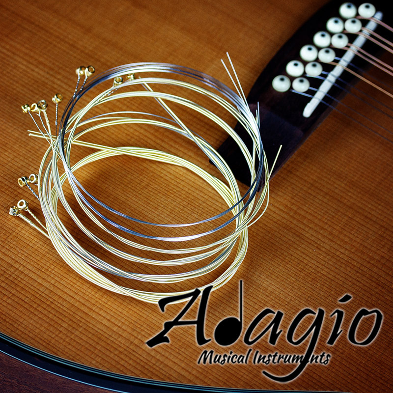 12 STRING Acoustic Guitar Strings Set Steel Bronze Extra Light RRP £10. ...
