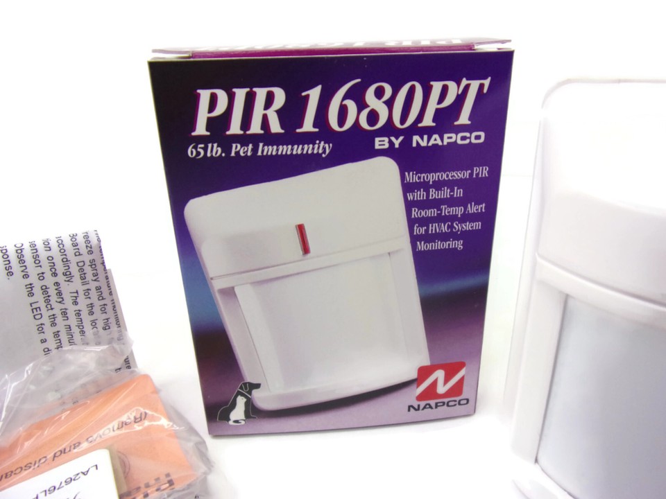 NAPCO PIR1680PT Infrared PIR Motion Sensor w/ 65lb Pet Immunity 45' x ...