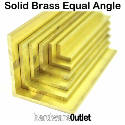 SGS Solid Brass Equal ANGLE L Section CZ130 Bandsaw Cut Bespoke Lengths ...