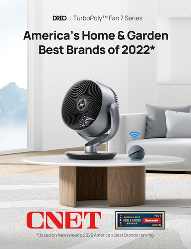 Dreo 16 Inch 25dB Quiet Smart Fans for Bedroom, DC Room Fan Oversize ...
