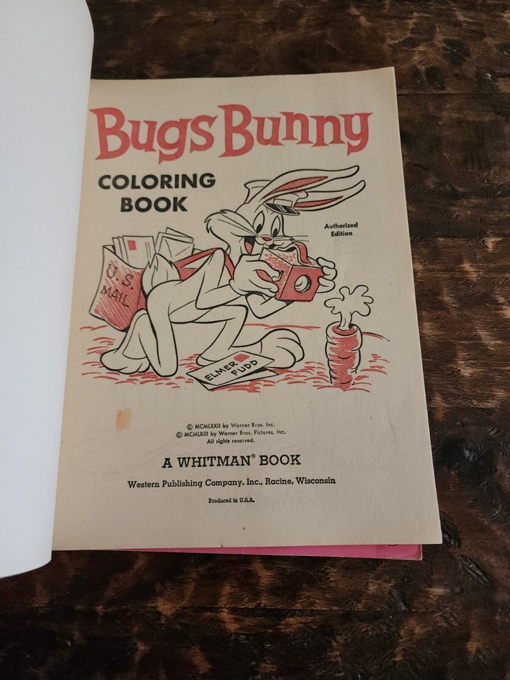 Disney Charlie Brown Bugs Bunny Vintage Coloring Books Whitman 1960-70s ...
