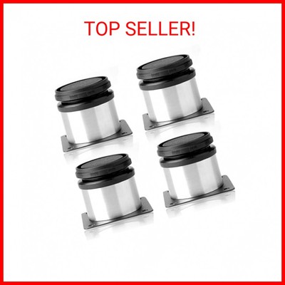 Pack of 4 Furniture Cabinet Adjustable Stainless Steel Round Kitchen ...