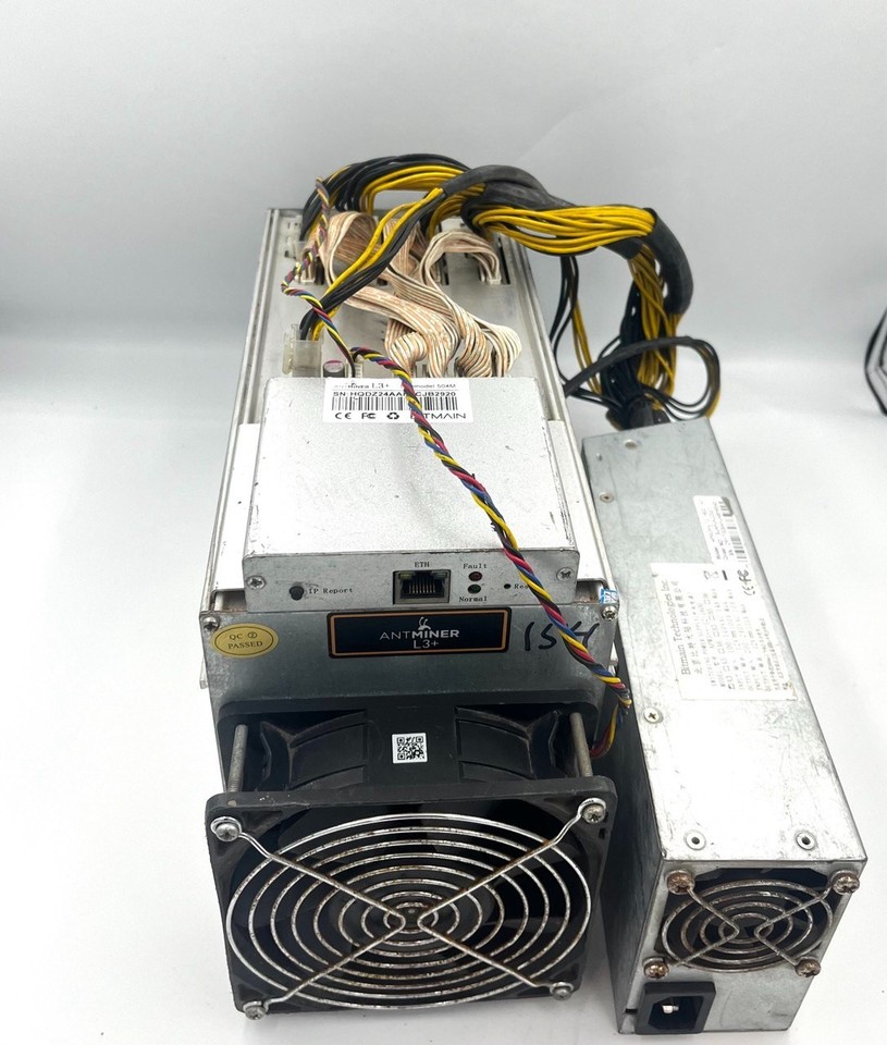 Bitmain Antminer L3+ 504 Mh/s with Bitmain PSU LTC/Doge Litecoin Miner ...