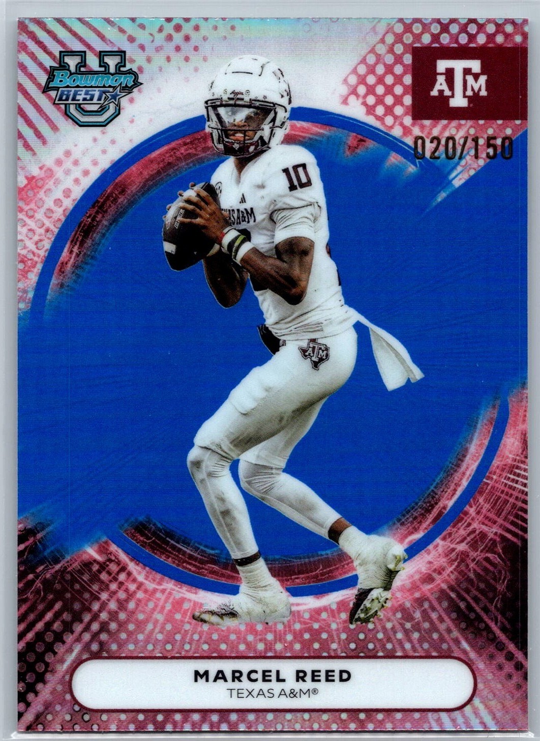2025 Bowman's Best University - Marcel Reed #2 Blue Refractor /150 (RC ...