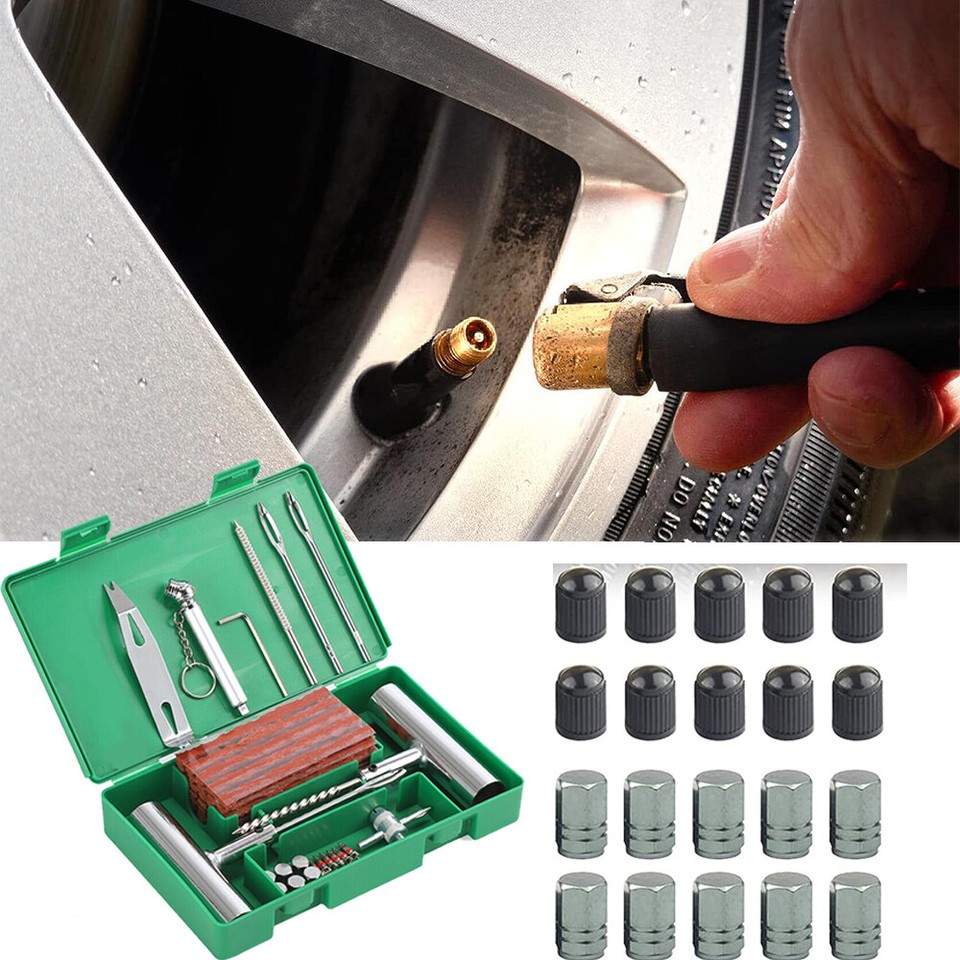 70PCS Tyre Repair Kit Car Van Tubeless Tire Emergency Puncher Strips ...