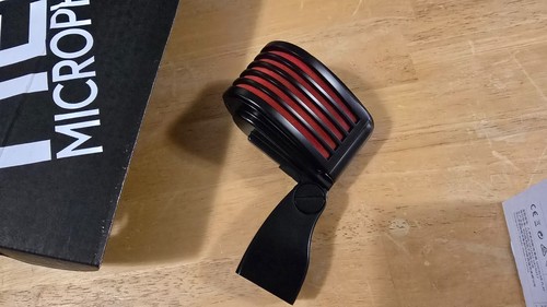 Heil "FIN" Dynamic Cardioid Microphone – Black & Red – Retro Look ...