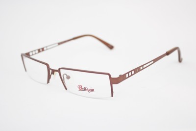 BELLAGIO B395 eyeglasses Frame C-03 Brown 53mm WOMEN JAPAN Half Rimless ...
