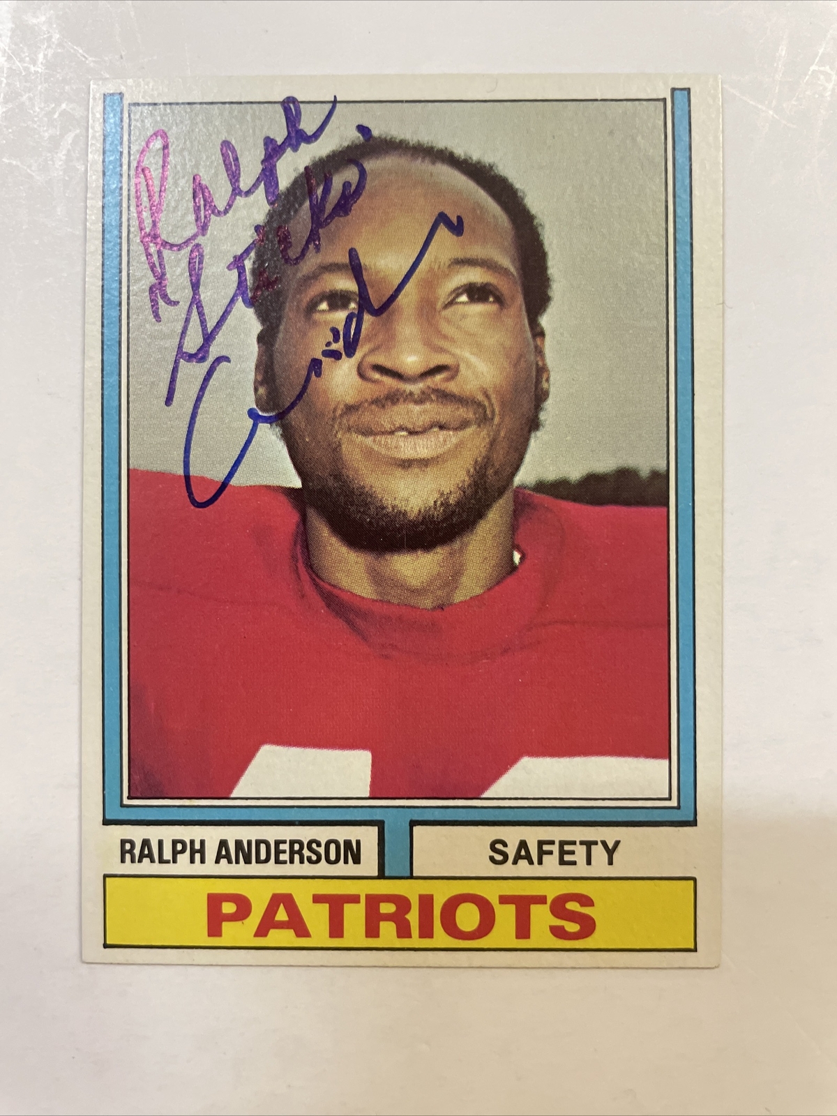 1974 Topps Ralph Anderson Autographed Card #408 Pittsburgh Steelers A ...