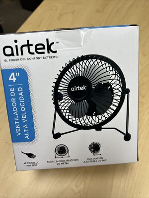 4” High Velocity Desk Fan Airtek | eBay