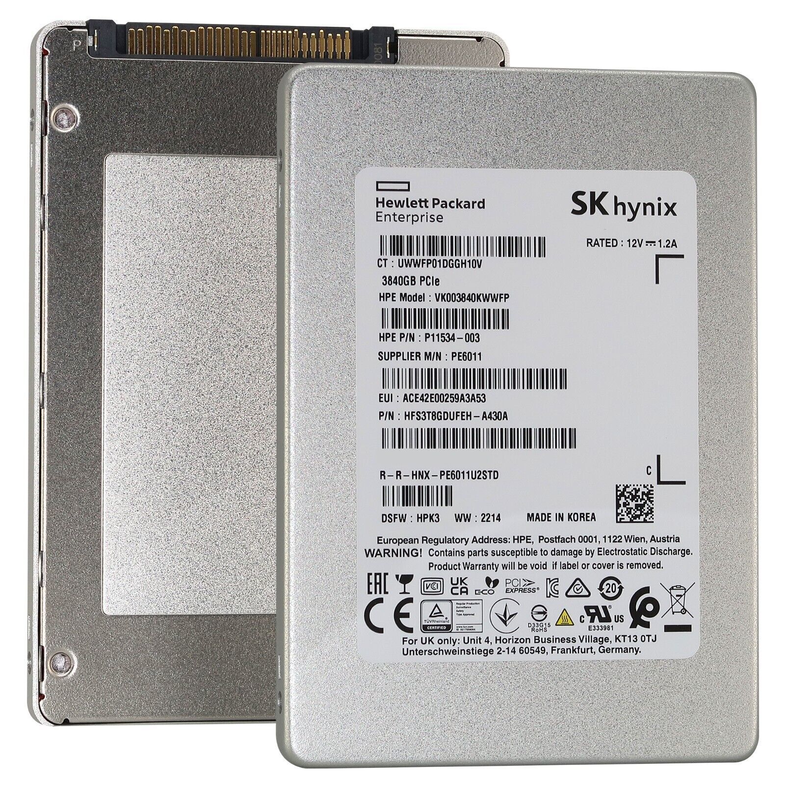 SK Hynix 3.84TB 2.5" U.2 NVMe Internal Enterprise SSD for sale online ...
