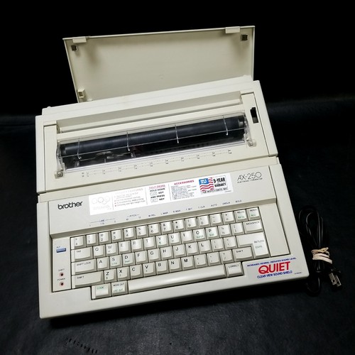 Vintage Portable Brother AX-250 Typewriter With Keyboard Protector ...