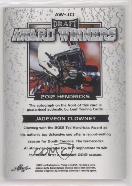 2014 Leaf Metal Draft Award Winners Jadeveon Clowney #AW-JC1 Rookie ...
