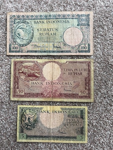 Indonesia Bank notes lot of 3 notes | eBay