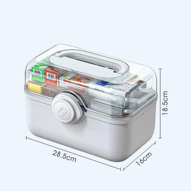 First Aid Kit Storage Box Medicine Box Folding Portable Family ...