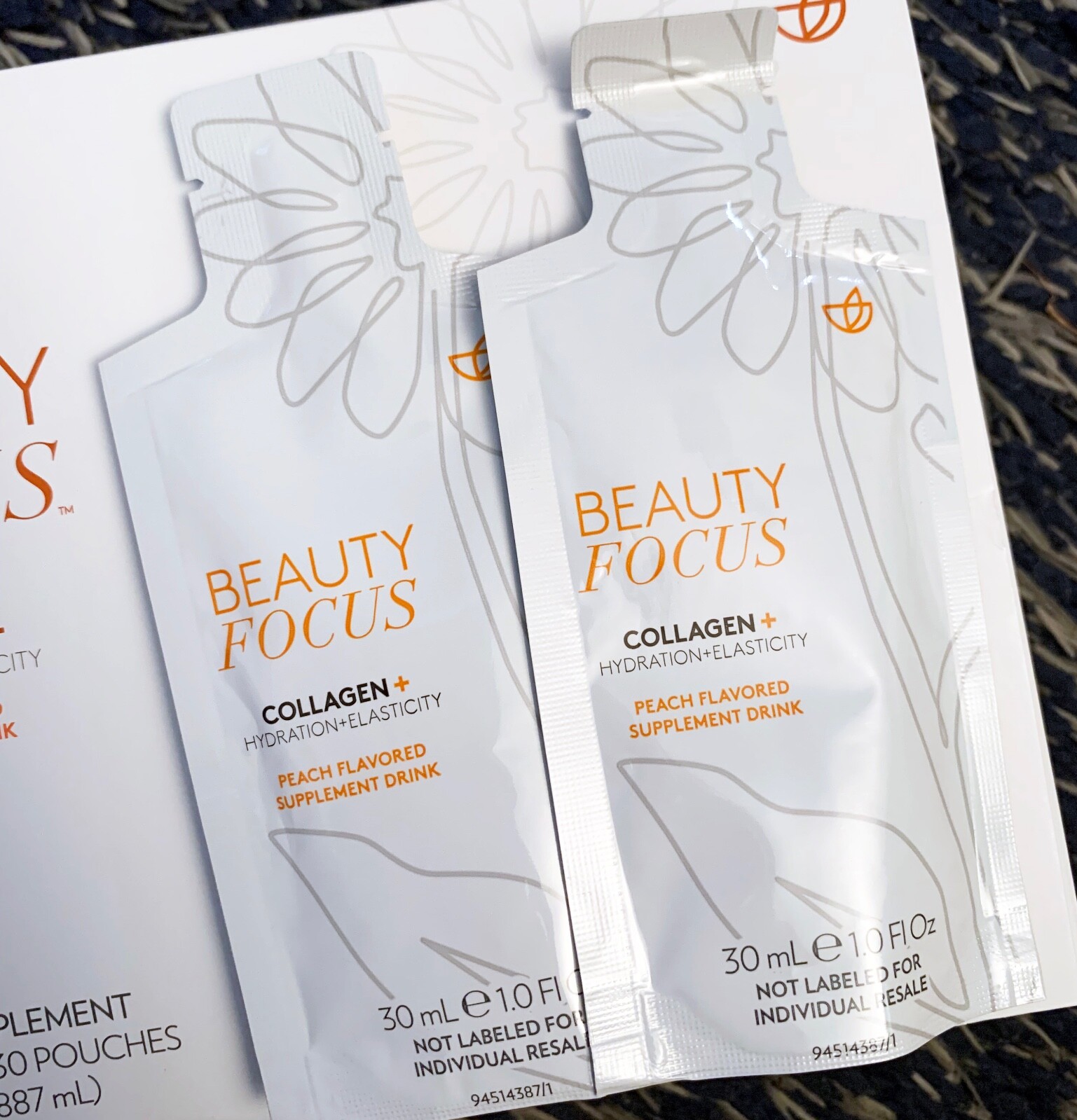 Nu Skin BEAUTY FOCUS COLLAGEN+ PEACH 7 pls 1 week Hydration Reduce ...