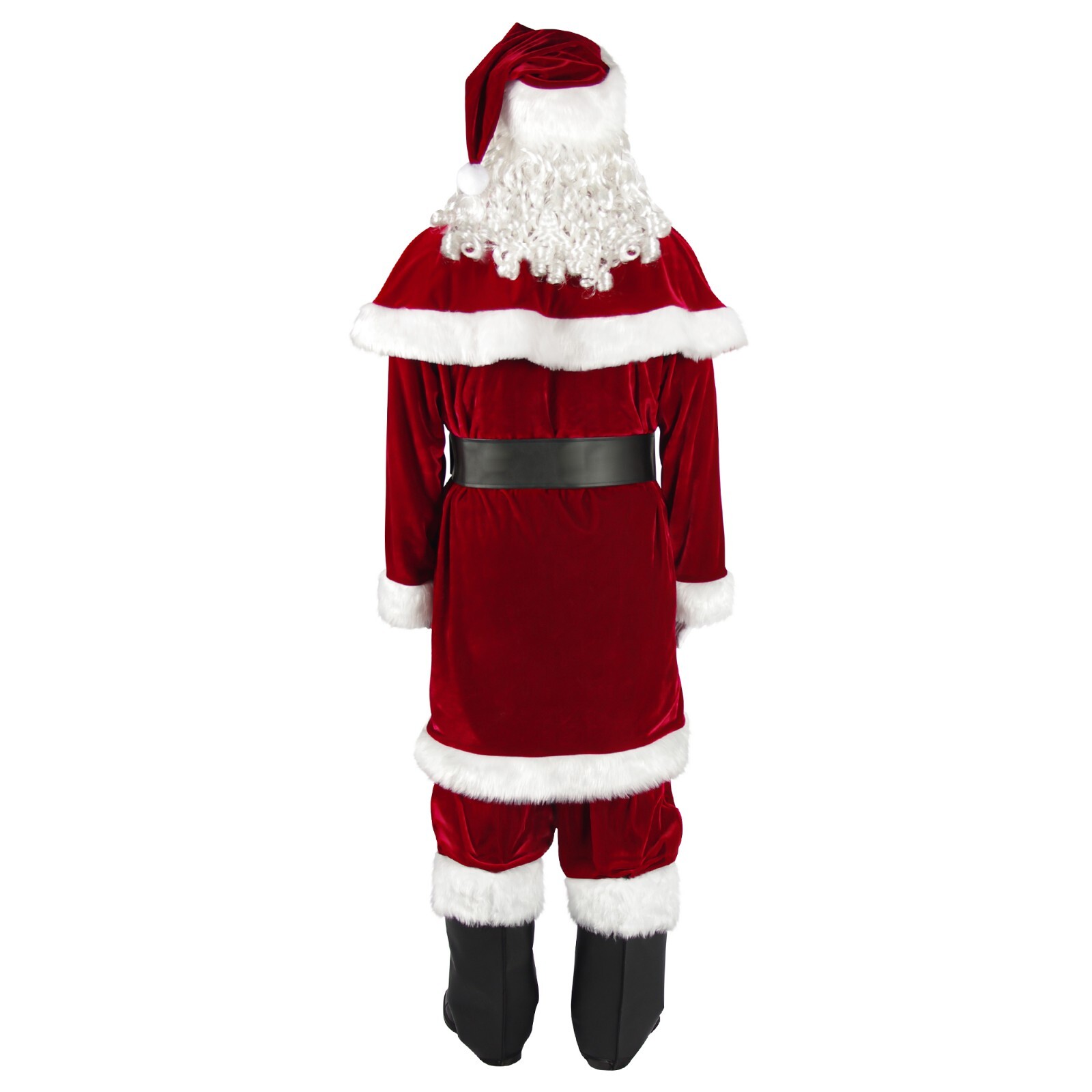 Mens Super Deluxe Santa Claus Fancy Dress Costume Father Christmas Suit ...