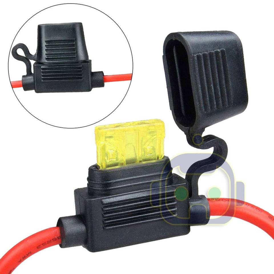 3 Pack 12 Gauge 20A ATC In-Line Blade Holder Copper Wire Add a circuit ...