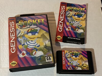 Socket (Sega Genesis, 1993) - Complete in box CIB Nice Condition ...