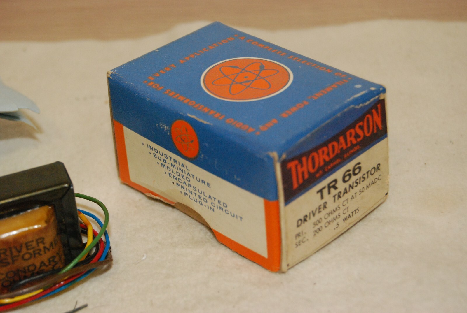 Thodarson TR66 TRANSISTOR OUTPUT TRANSFORMER Pri. 500Ω CT 50MADC Sec ...