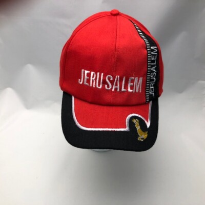Jerusalem Israel Cap Hat Red Black Baseball Adjustable Adult Ball | eBay