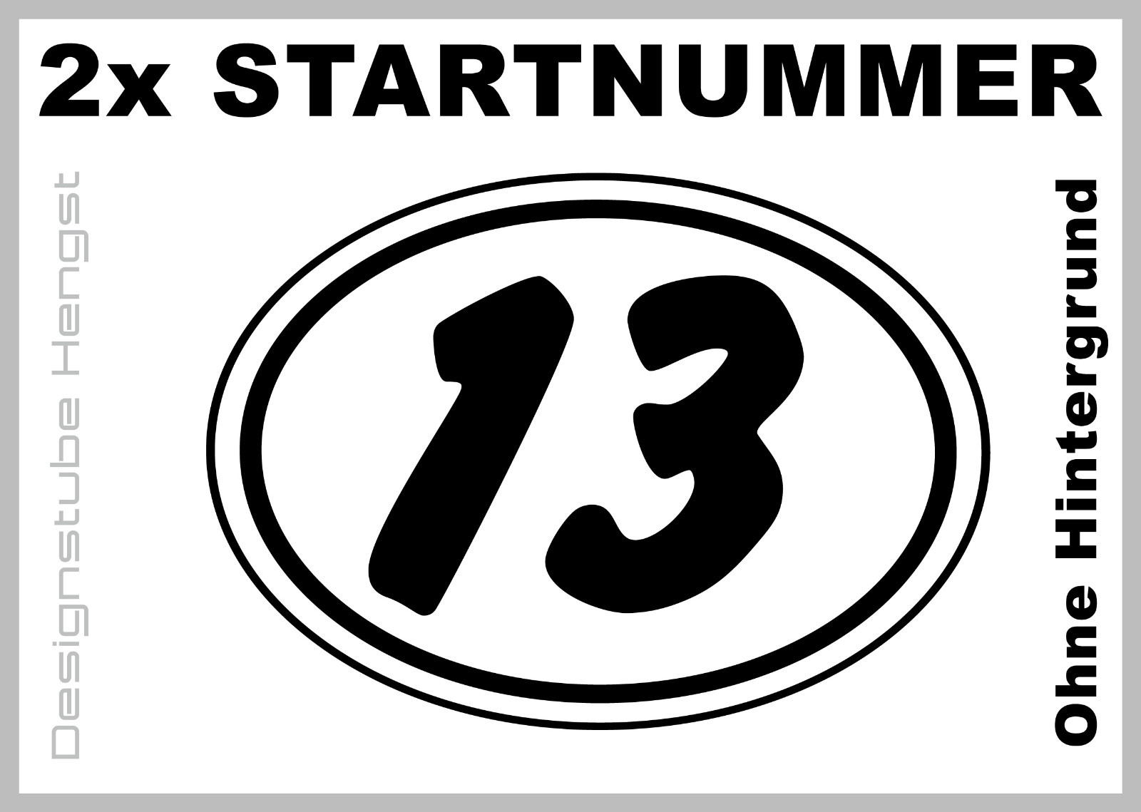 2x Startnummer Renn.- Race.- Nummer Wunschnummer DUB JDM Folie ...