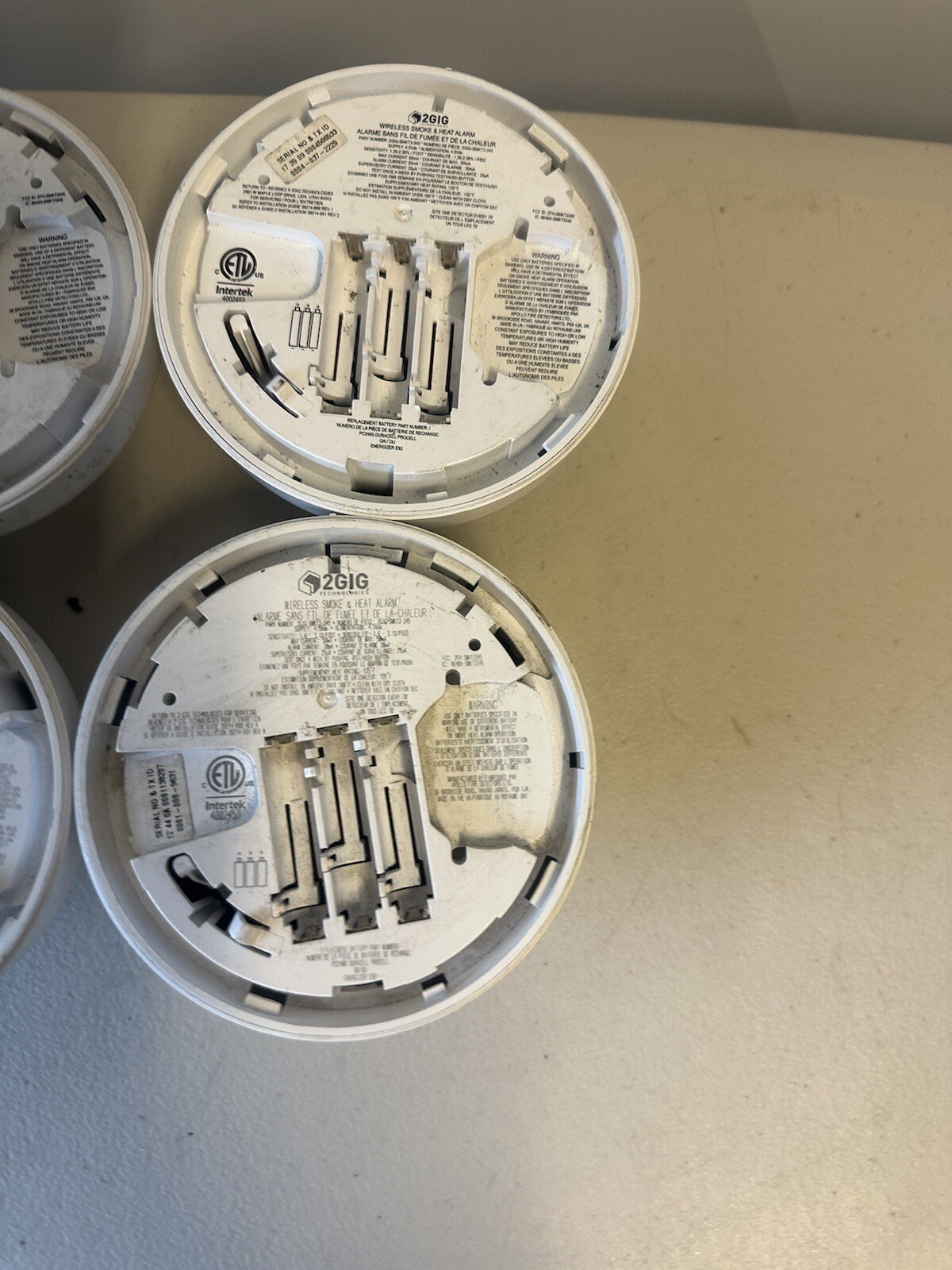 Lot Of 6 2GIG Smoke Wireless Alarm Detector(2GIG-SMKT3-345)for Parts ...