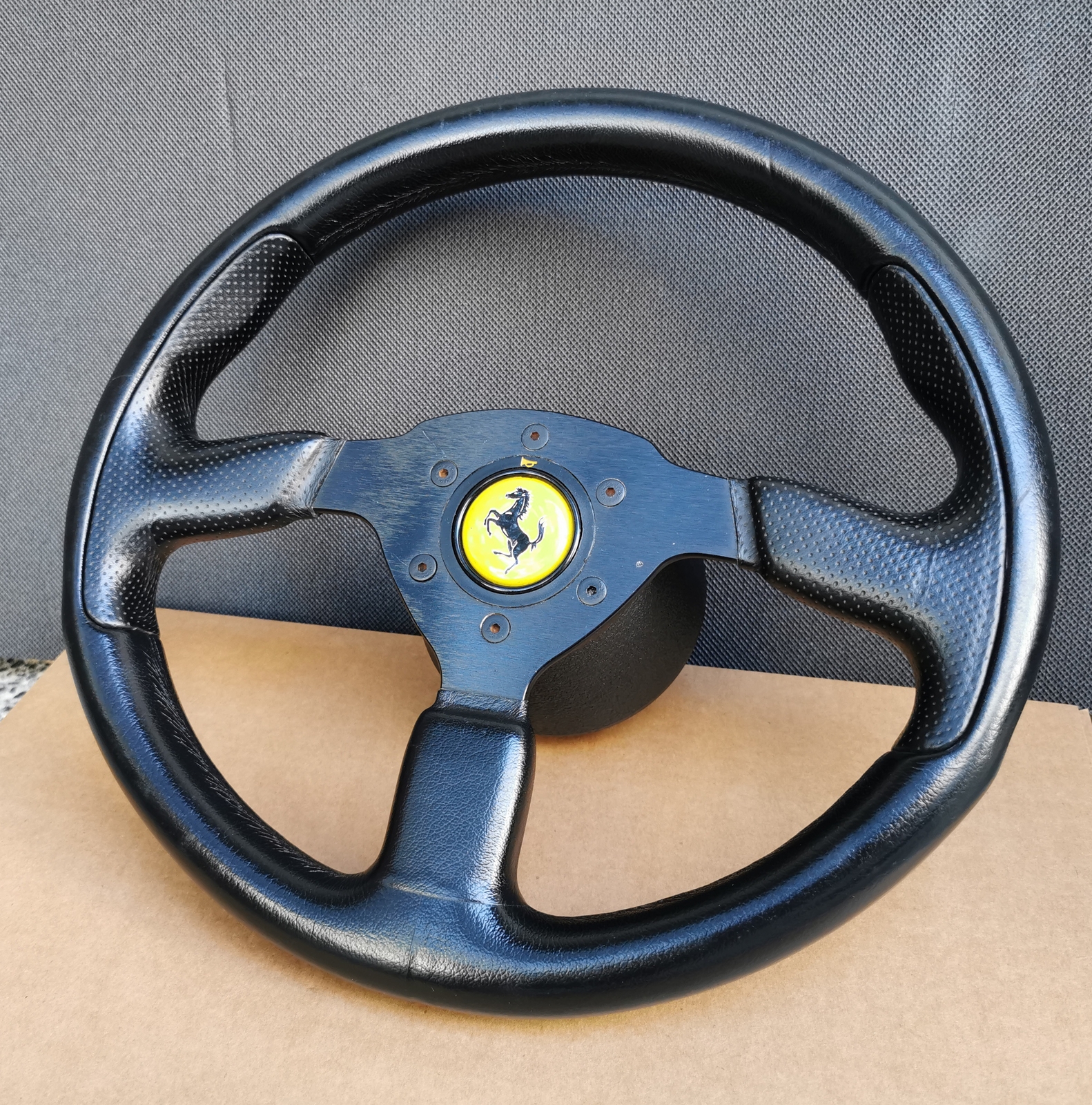 SUPER RARE GENUINE FERRARI F50 LEATHER STEERING WHEEL A1 NEAR PERFECT ...