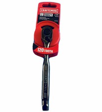Craftsman 1/4" Drive Gunmetal Chrome 120 Tooth PEAR Head Ratchet ...
