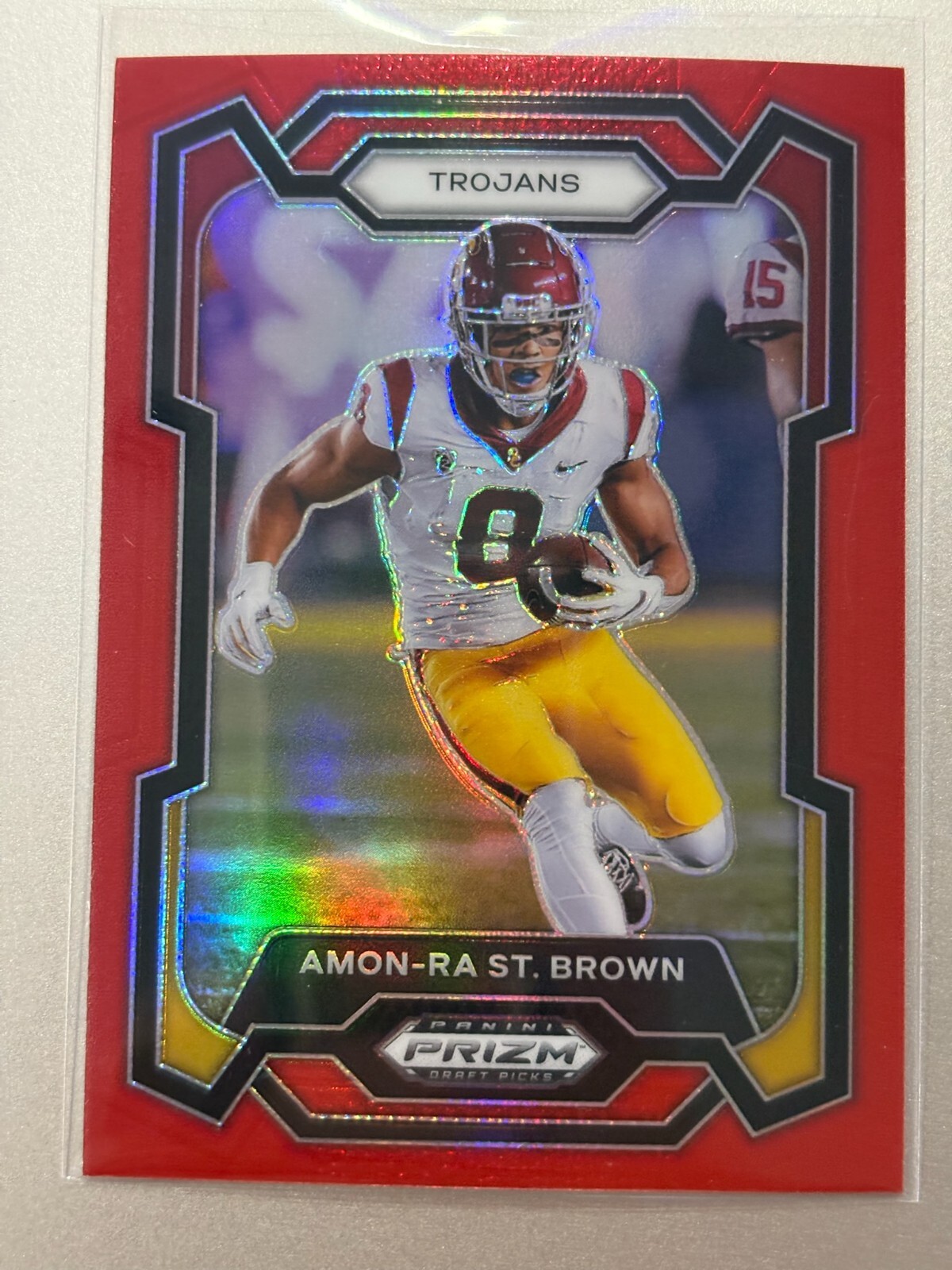 Amon Ra St Brown 2024 Prizm Draft Picks 41 Red 299 Price Guide 9277