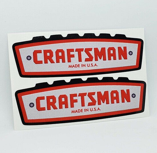 CRAFTSMAN TOOLS Vintage Style DECALS, 4.5" Vinyl STICKERS x 2 | eBay