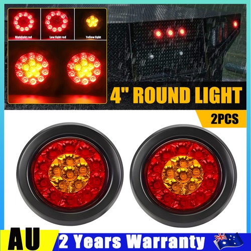 4" x2 LED Light Lamp Truck Trailer Round Clearance Side Lights Marker ...