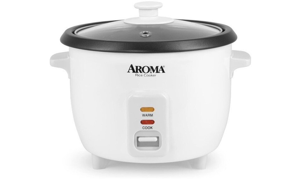 Aroma 6-Cup (Cooked) 1.5 Qt. One Touch Rice Cooker, White (ARC-363NG ...