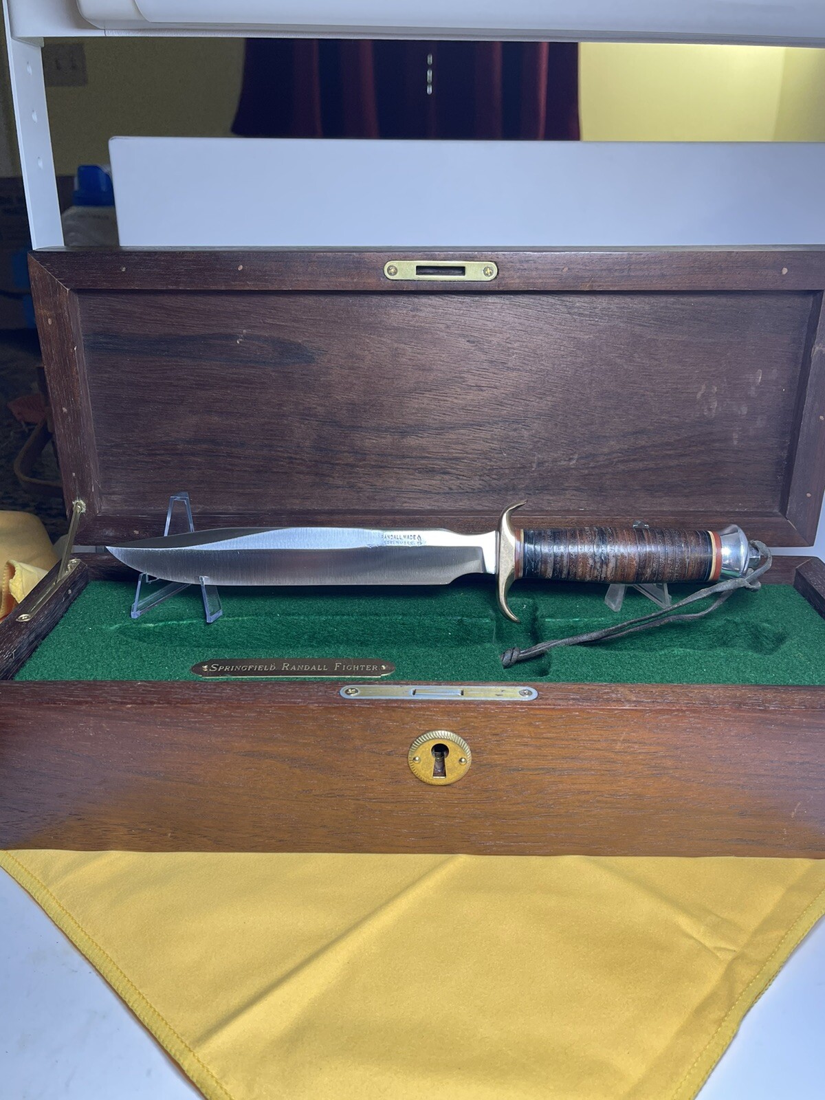 RANDALL Springfield model 1 FIGHTING KNIFE 1943-1944 Leather handle ...