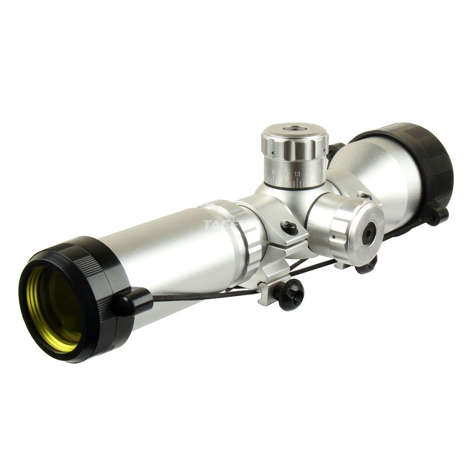TACFUN SILVER Mosin Nagant 3-9x42 Long Eye Relief Scope /w Ring Mount ...