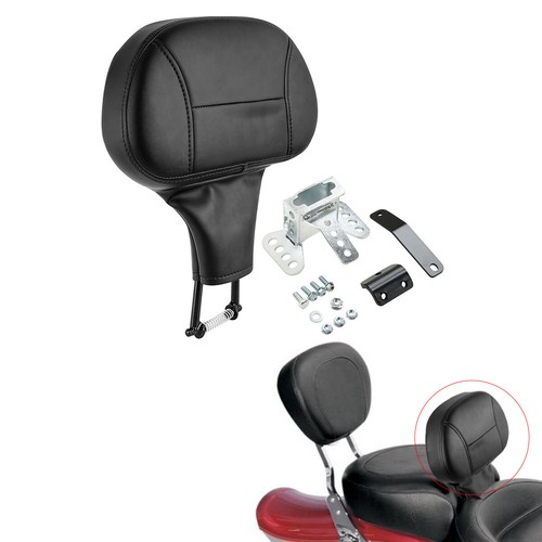 Black Front Driver Rider Backrest W/Bracket Fit For Harley Touring ...