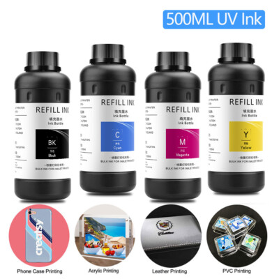 4x500ml LED UV Ink For Epson 1390 1400 1410 R280/290/330 L800/1800 ...