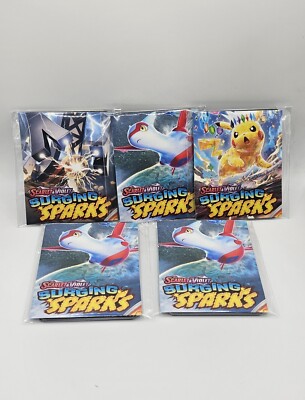 (5) Pokemon Surging Sparks SSP 10 Card Repack Lot - 50 cards - SEE NOTE ...