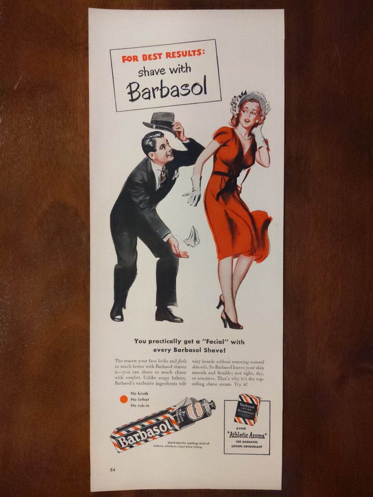 1948 Vintage Barbasol shave print ad. Unique art. Shave with barbasol ...