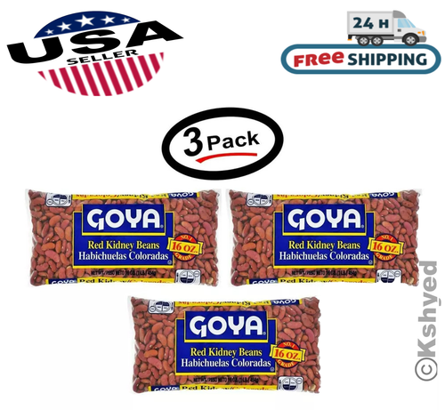 (3 Pack) Goya Red Kidney Beans Dry 1Lb/ 16 Oz. - Best Seller - Free ...