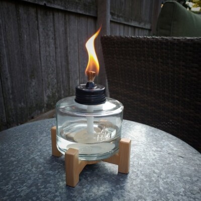 Tiki Table Torch With Anchor Design Green Tint | eBay