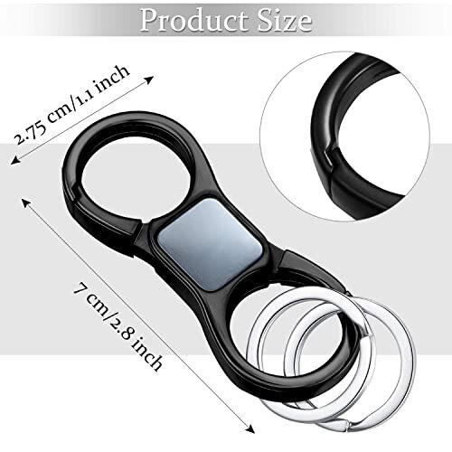 2 Pieces Detachable Key Chain with Quick Release Spring Clip 4 Extra ...