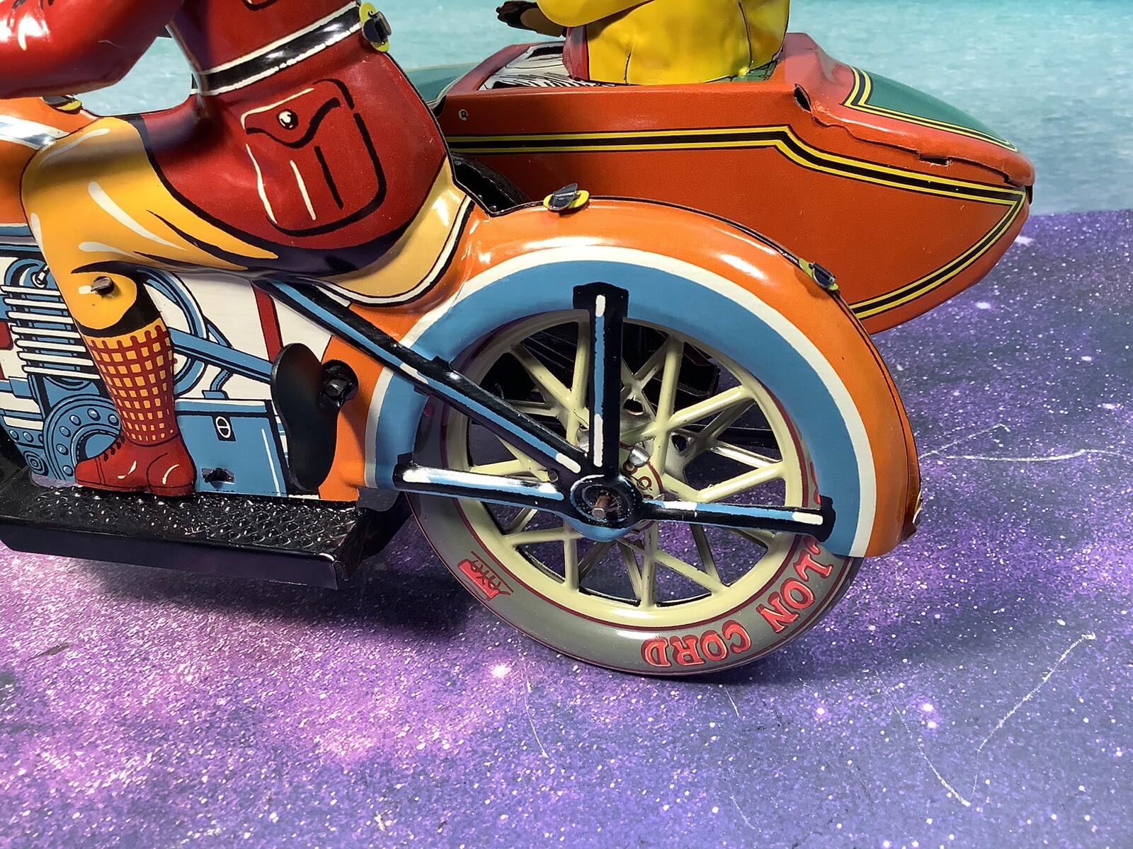 Vintage Tin litho Paya Spain#1-978 Wind Up Motorcycle W/sidecar,OB | eBay