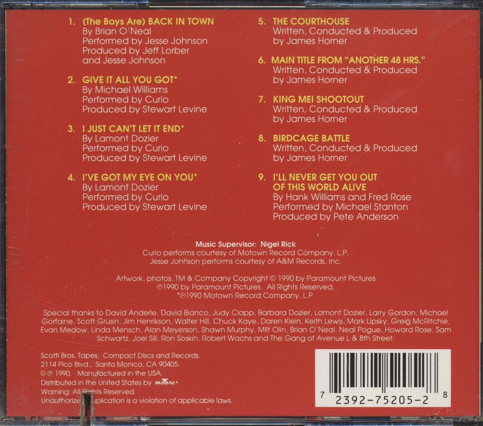 Another 48 Hrs. [Original Motion Picture Soundtrack] by Original ...