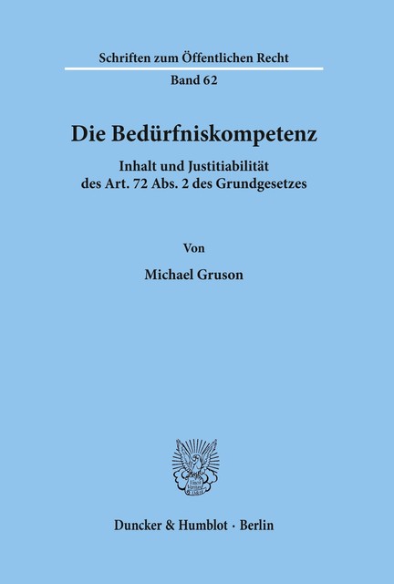 Die Bedürfniskompetenz. von Michael Gruson (1968, Taschenbuch) online ...